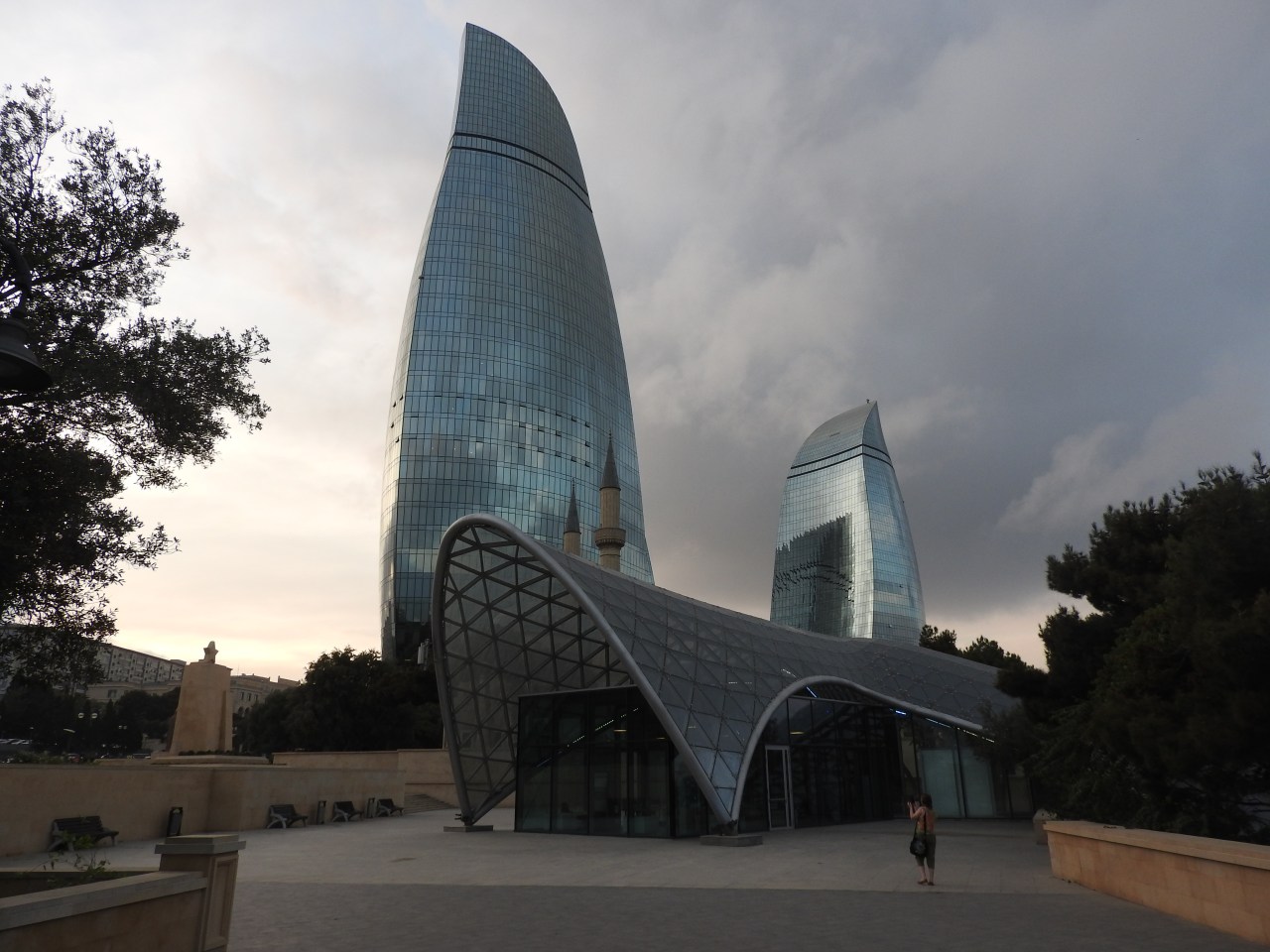 Flame Tower & Funicular Entrance, Baku | Wilbur's Travels
