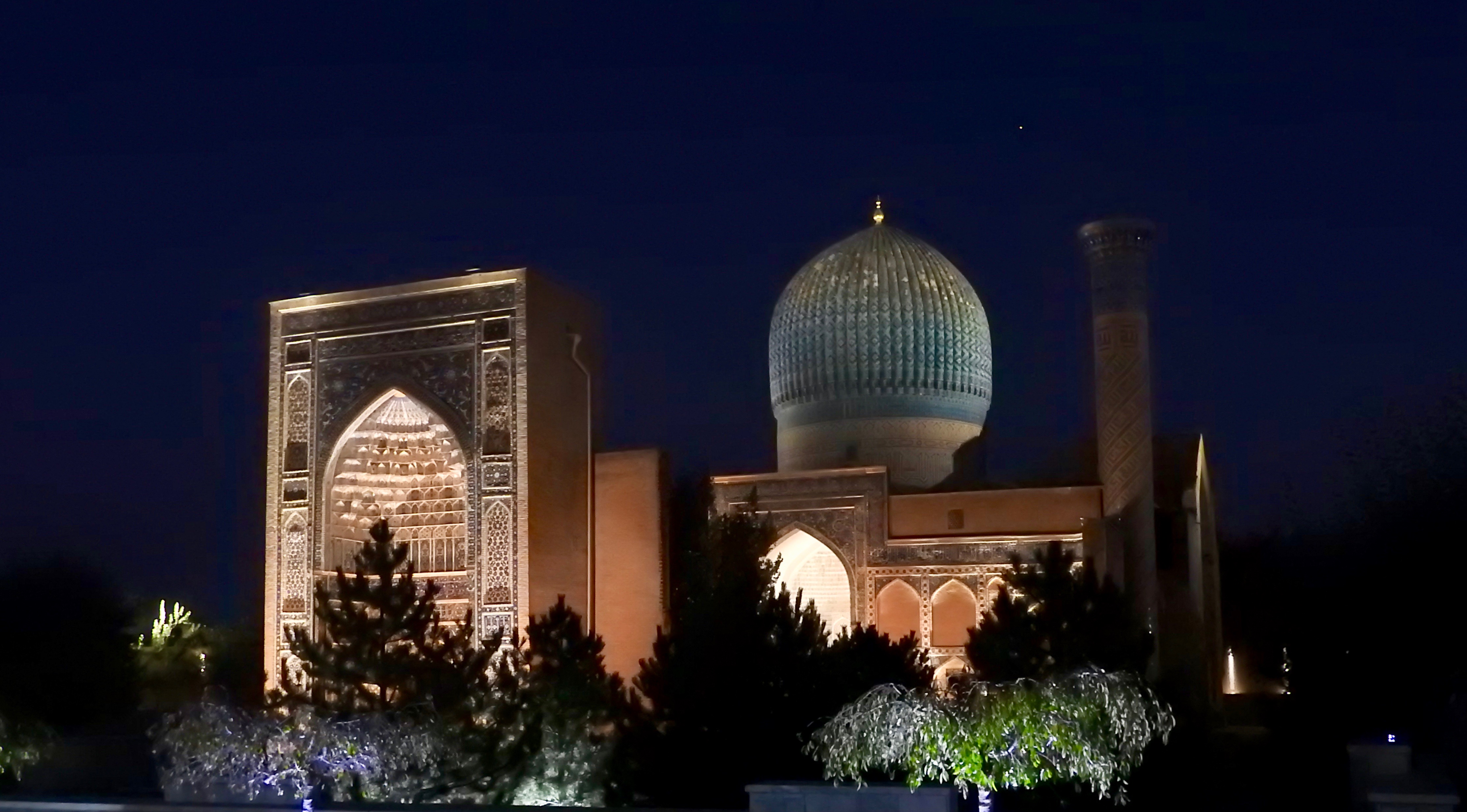 The Gūr-i Amīr Mausoleum of the Asian conqueror Timur (also known as ...